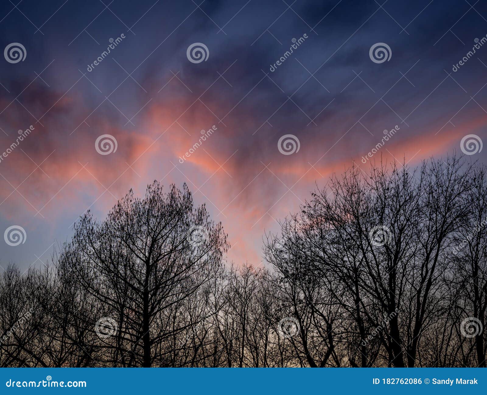 Winter Sunset in Texas with a Dramatic Sky Stock Photo - Image of firey ...