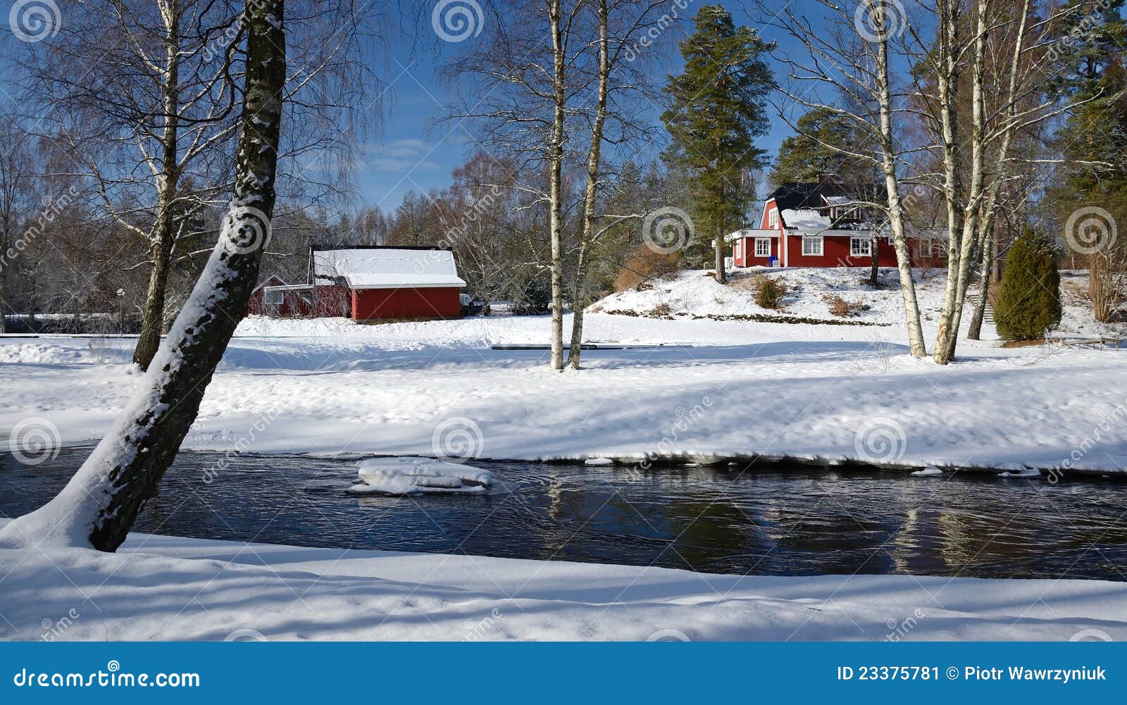 Winter Swedish landscape stock image. Image of blekinge - 23375781