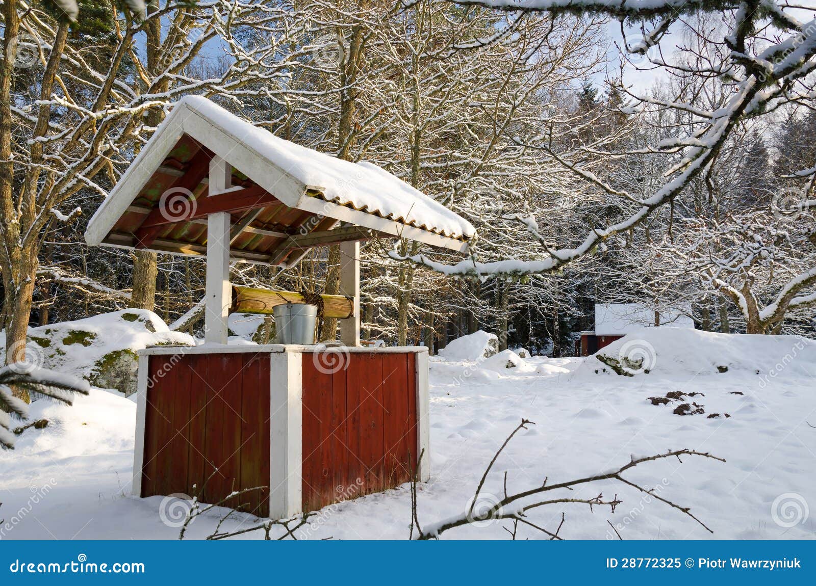 Winter Swedish well stock image. Image of blekinge, frost - 28772325