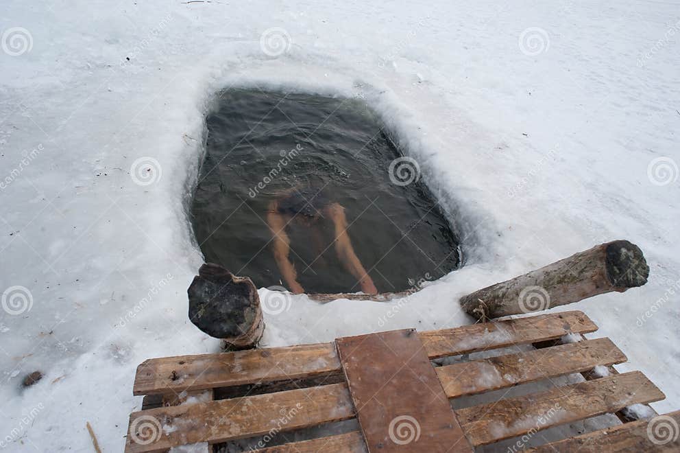 The winter swimming stock image. Image of plunge, freeze - 23465293