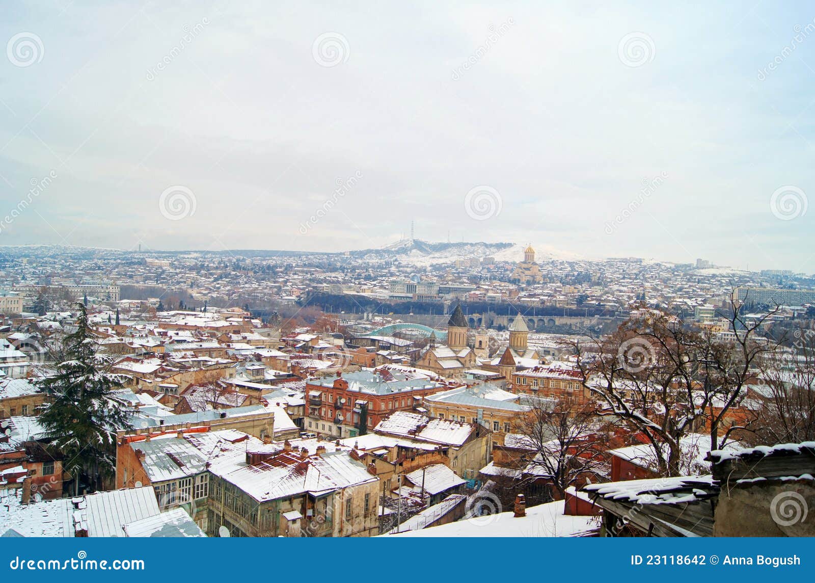 Winter in Tbilisi stock photo. Image of fortification - 23118642