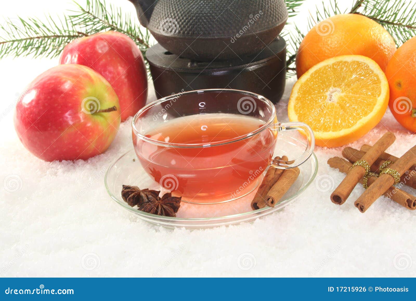Winter tea stock photo. Image of advent, fruit, apple - 17215926