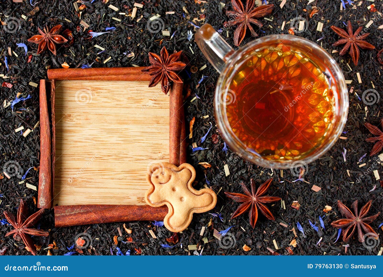 Winter Tea Background, Dried Tea Blend with Herbs and Spices and Stock ...