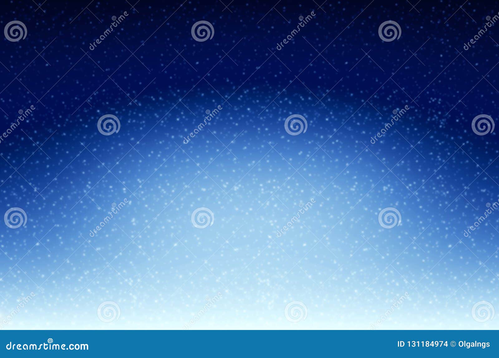Winter Template, Snow Falling, Gradient Blue Background Stock ...