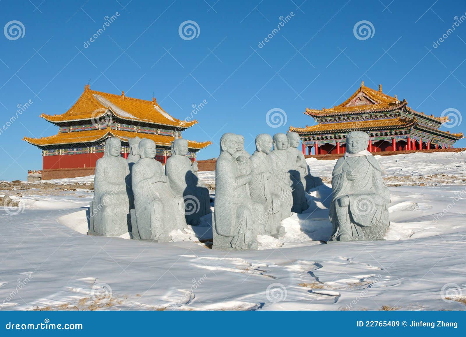 Winter temple stock image. Image of china, landscape - 22765409