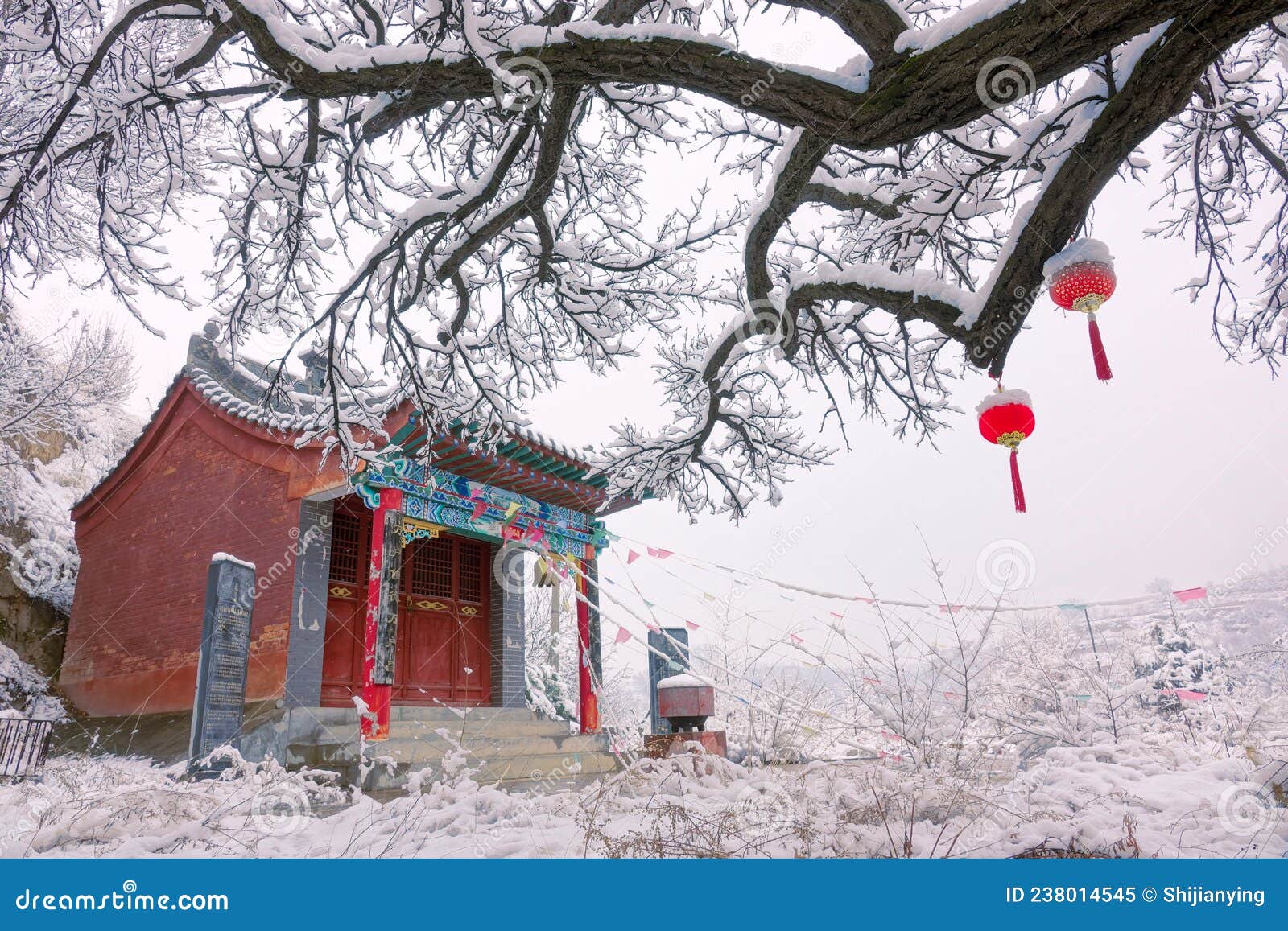 Winter temple stock image. Image of tree, landscape - 238014545