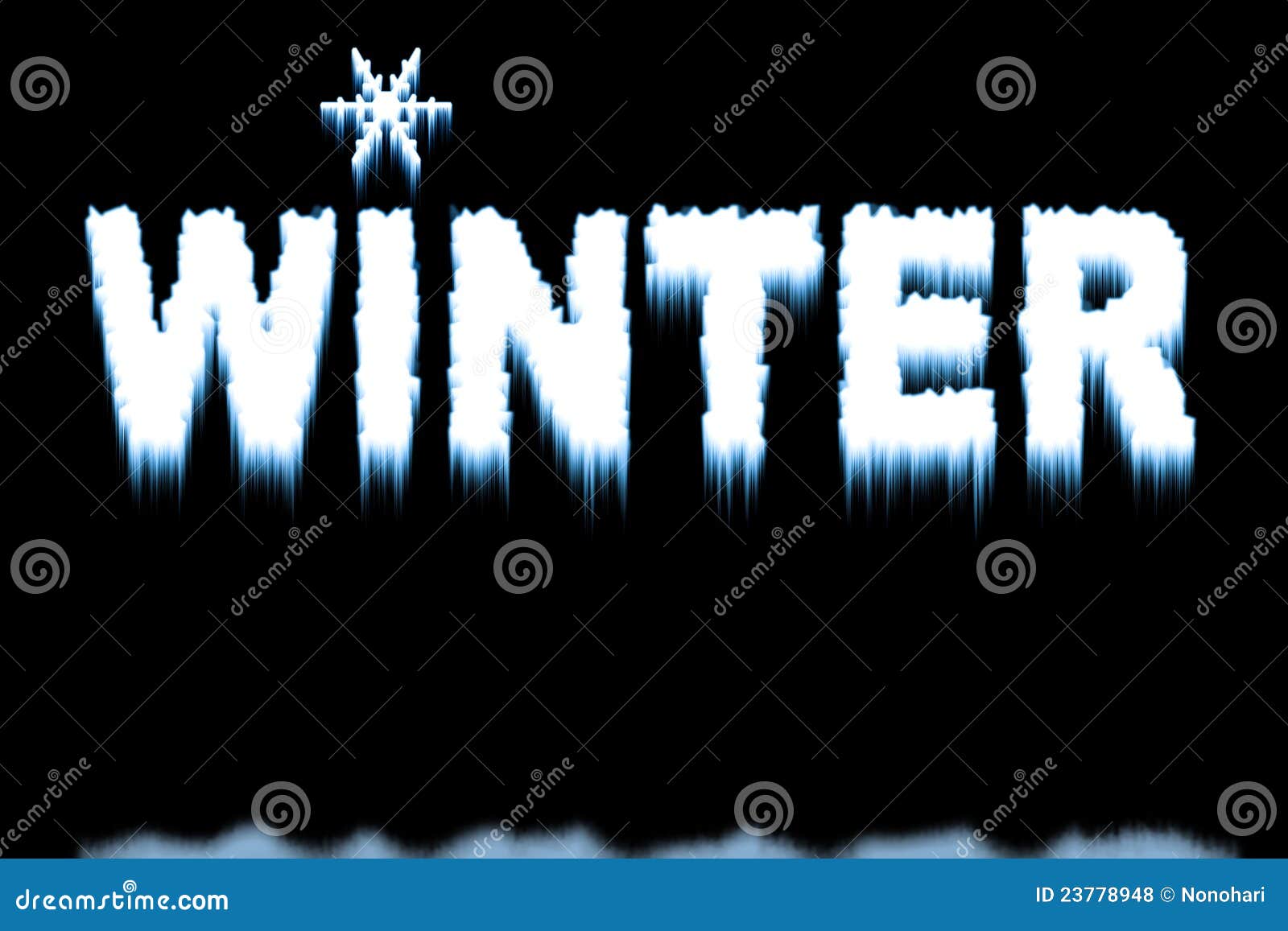 Winter Text stock illustration. Illustration of frozen - 23778948