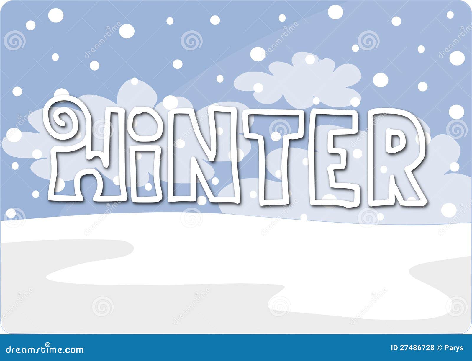 Winter text stock vector. Illustration of claus, landscape - 27486728