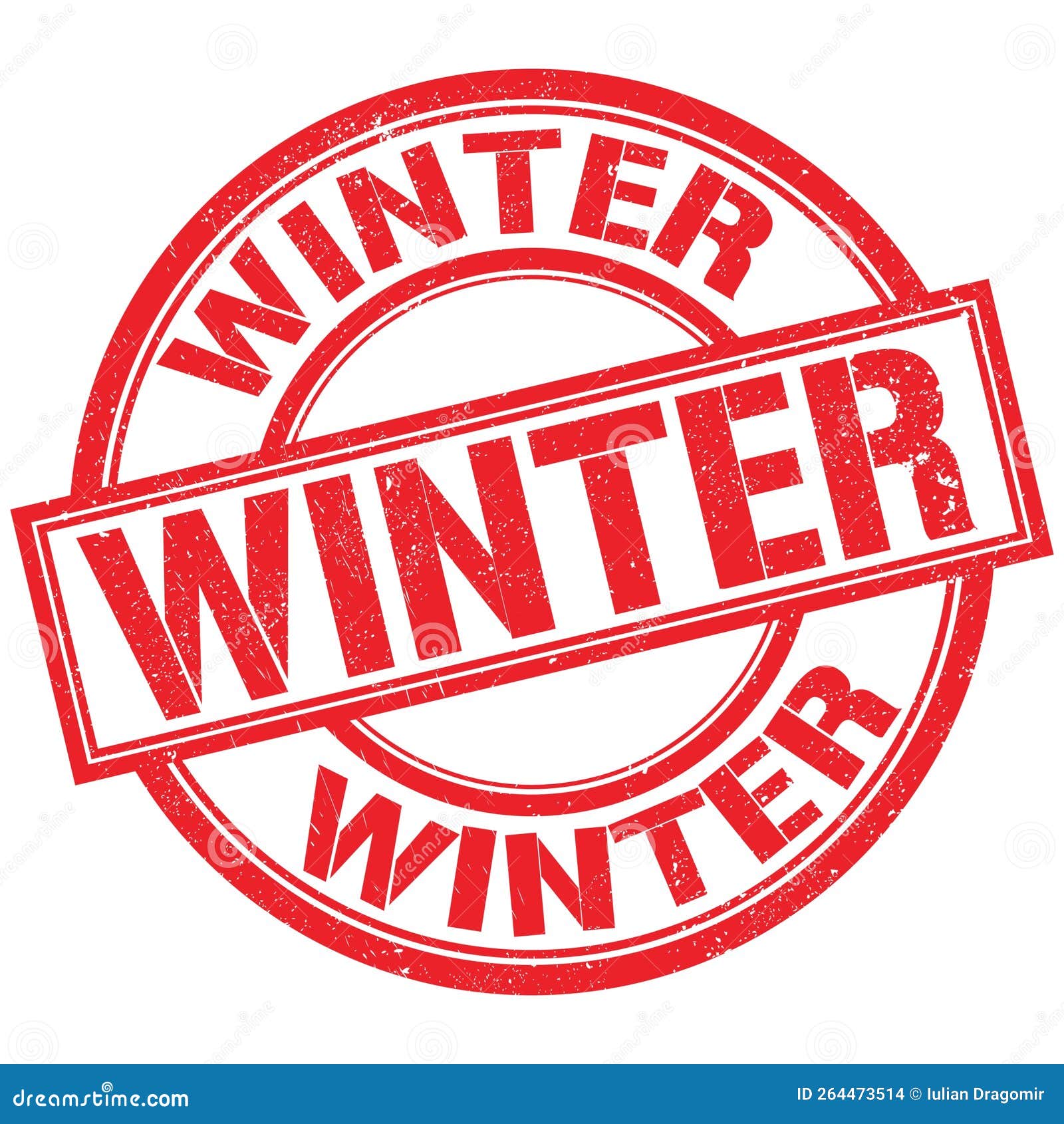 WINTER Text Written on Red Stamp Sign Stock Illustration - Illustration ...