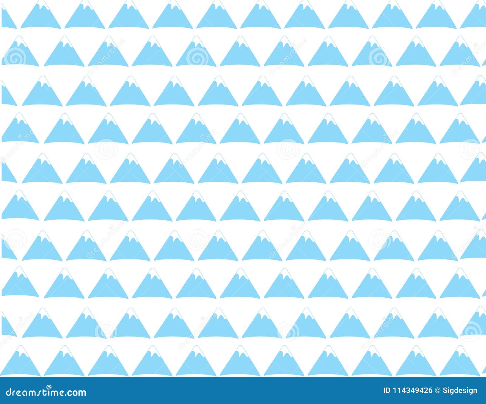 Blue and White Mountain Line Pattern Stock Vector - Illustration of ...