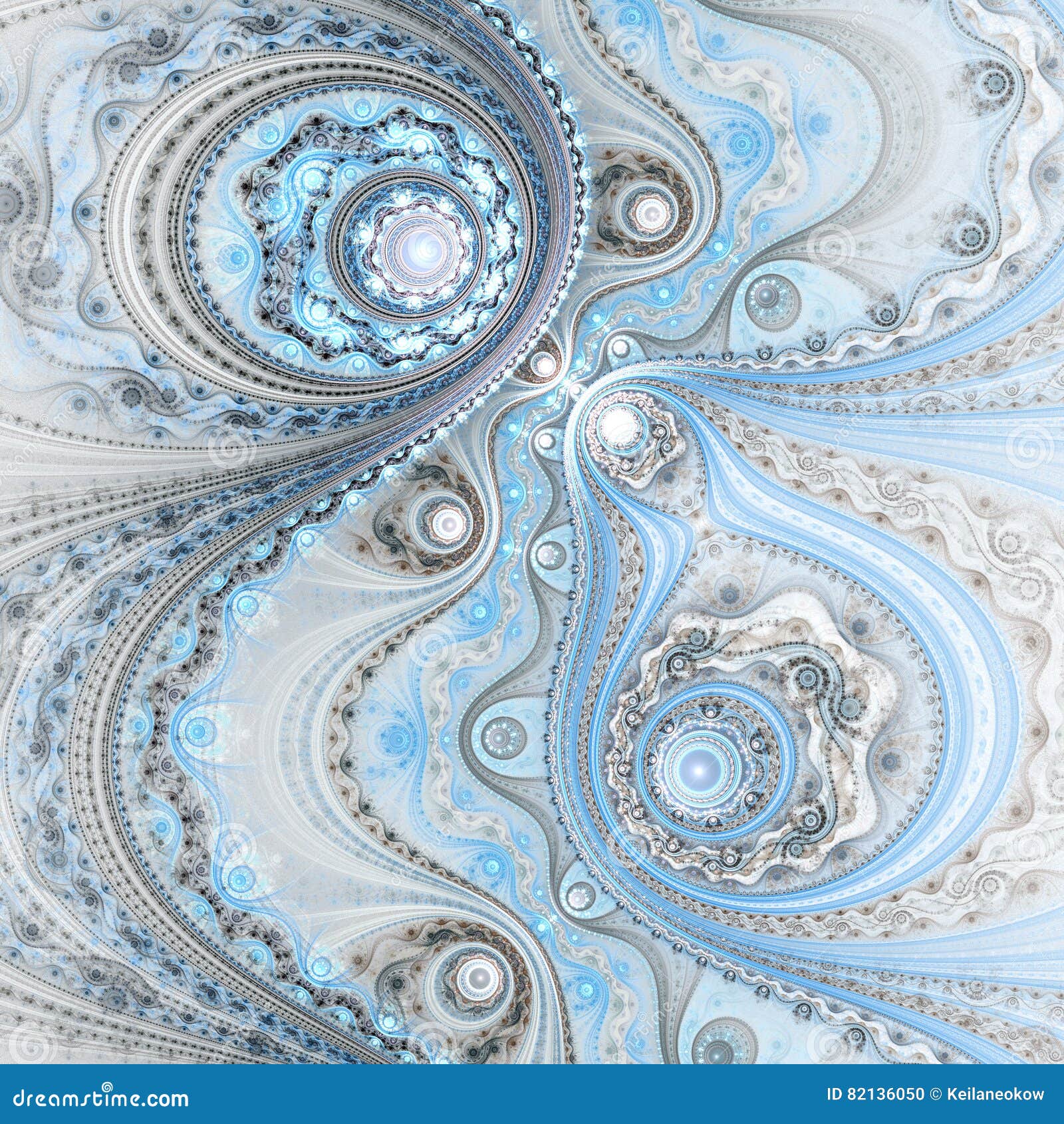 Winter Themed Fractal, Digital Artwork Stock Photo - Image of card ...