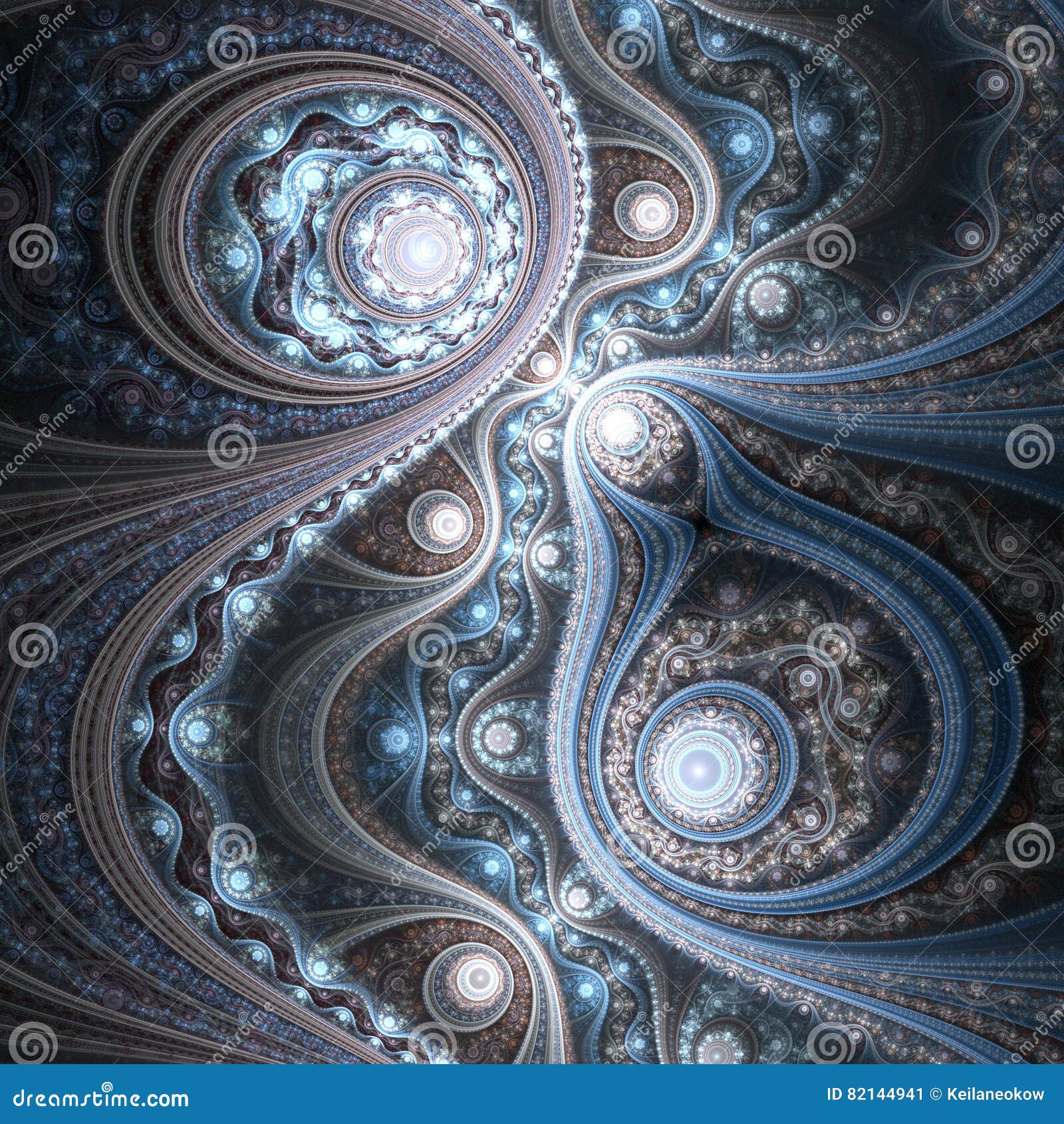 Winter Themed Fractal Pattern Stock Illustration - Illustration of ...