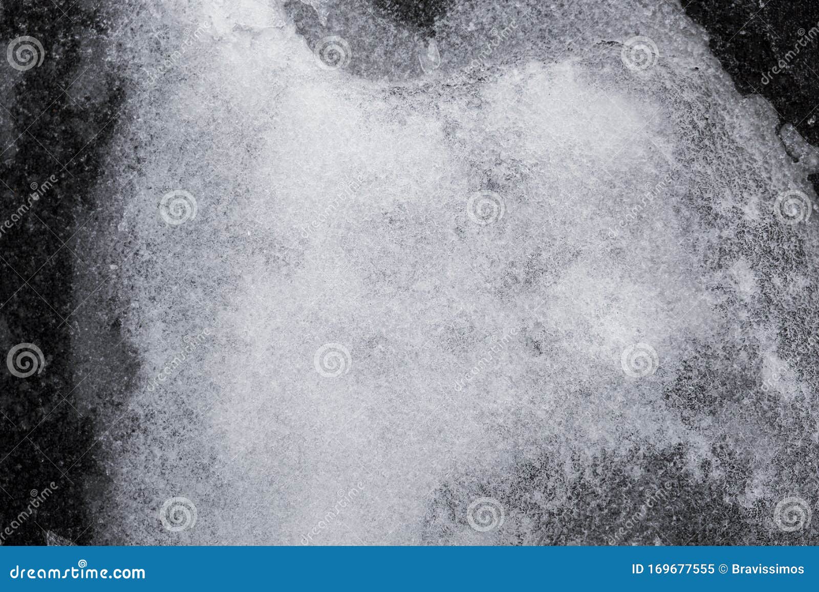 Broken and Refrozen Ice on Water in Top View Stock Image - Image of ...