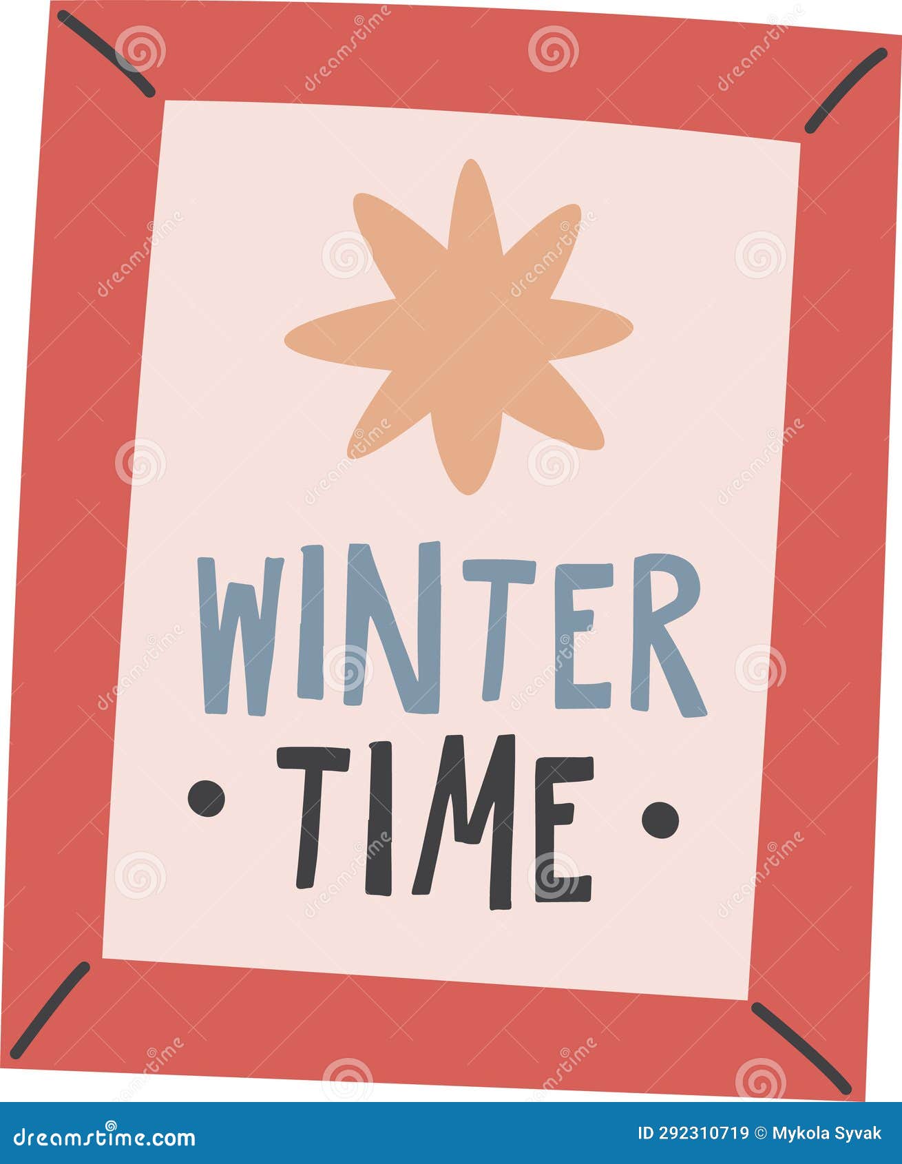 Winter Time Frame stock illustration. Illustration of nature - 292310719