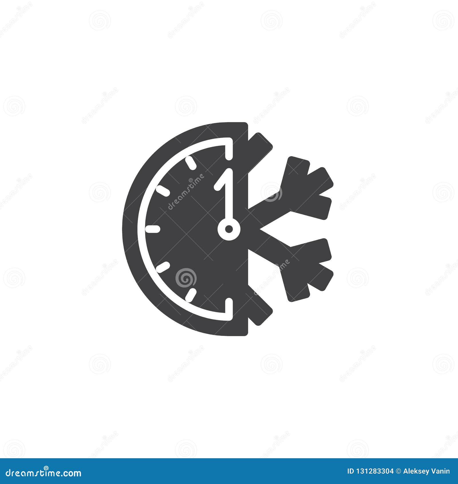 Winter time vector icon stock vector. Illustration of flat - 131283304