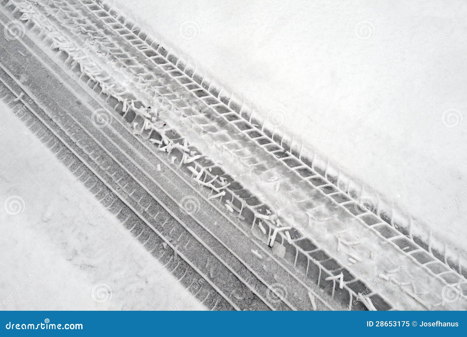 Winter tire marks stock image. Image of road, street - 28653175