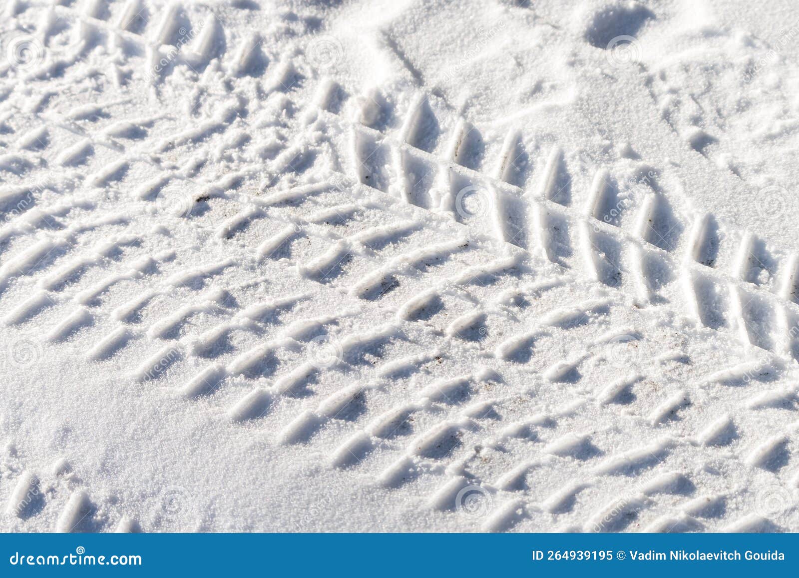Winter tire track on snow stock image. Image of textured - 264939195