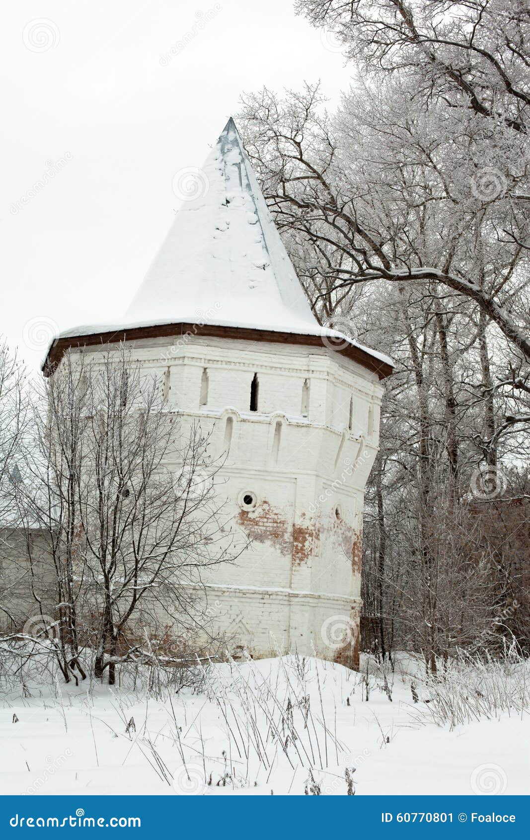 Winter tower stock image. Image of snow, tower, history - 60770801