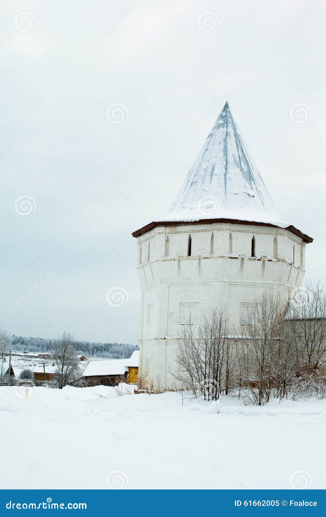 Winter tower stock image. Image of uglich, architecture - 61662005