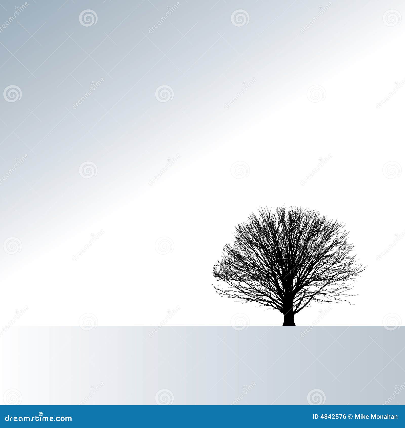 Winter tree stock vector. Illustration of tree, text, distanced - 4842576