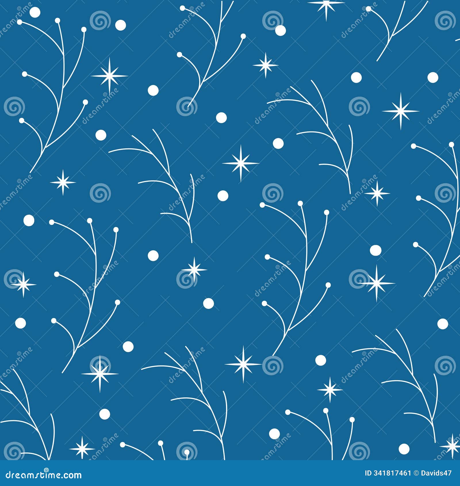 Winter Tree Branch Icon Pattern Background Vector Stock Illustration ...