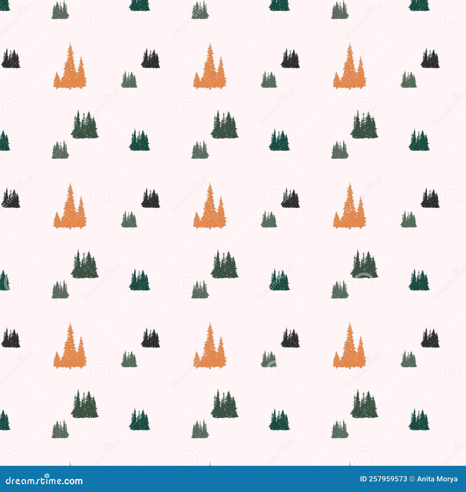 Winter Tree Shape Pattern Design Work Stock Illustration - Illustration ...