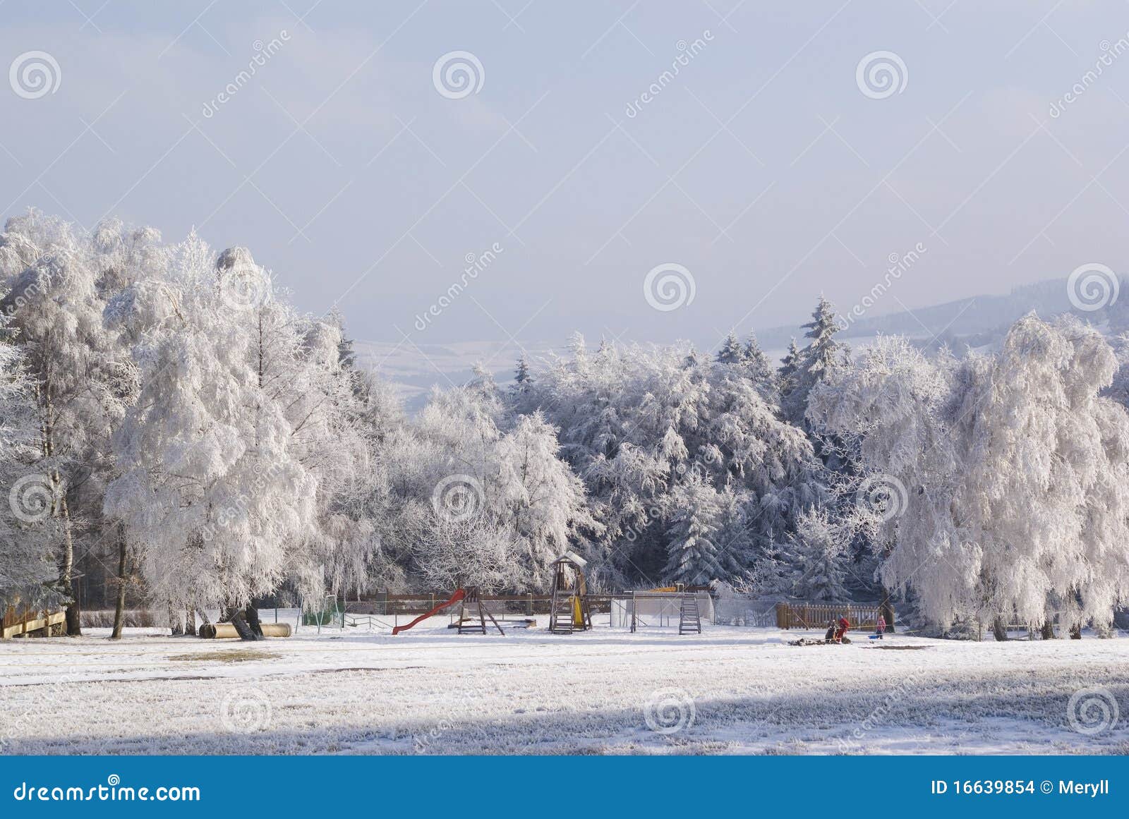 Winter Trees Holiday Landscape Stock Photo - Image of outdoors, nature ...