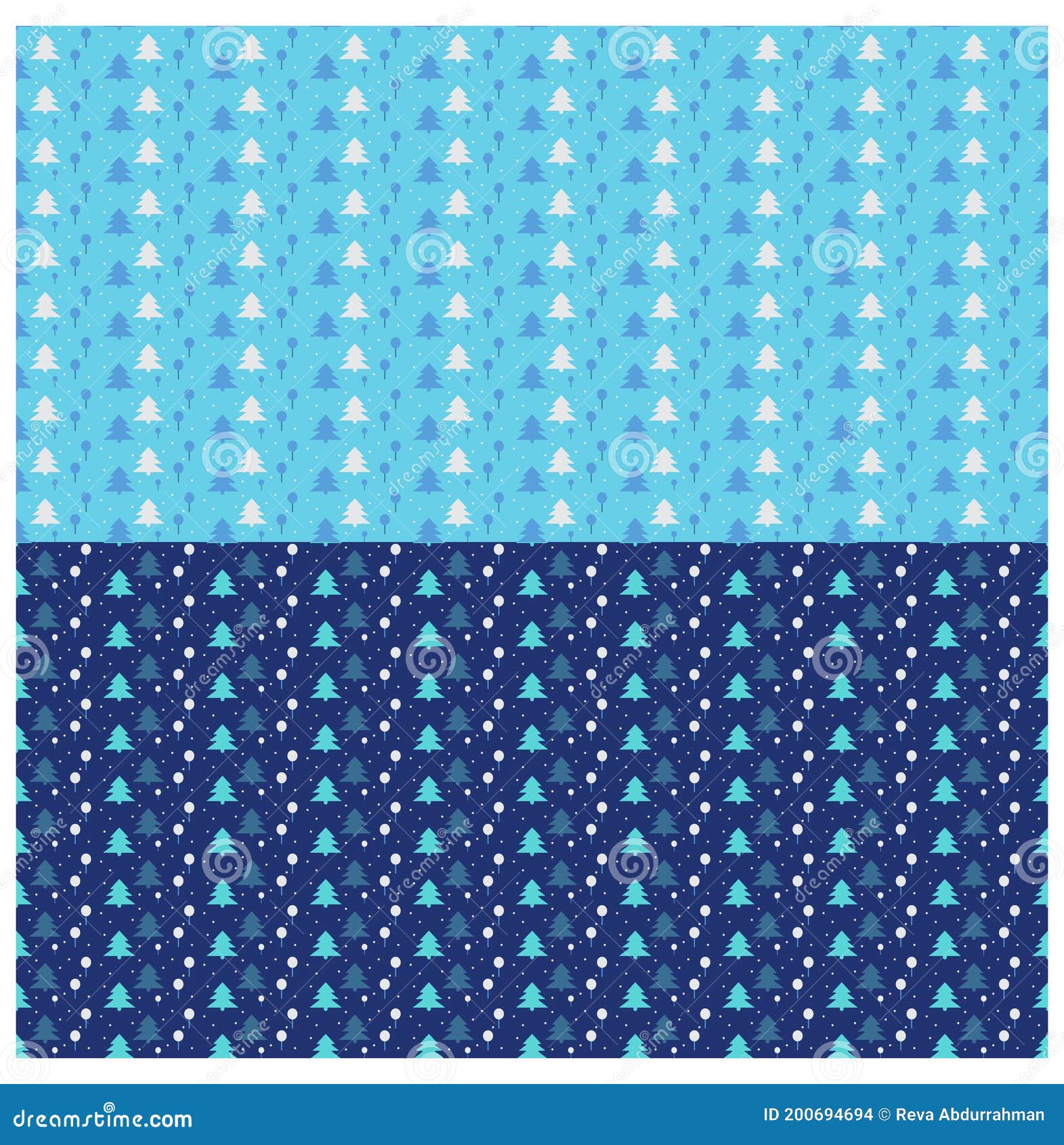 Winter Trees Pattern Modern Flat Design Stock Vector - Illustration of ...