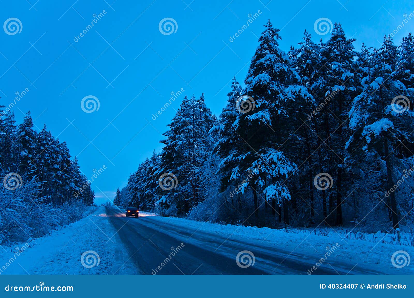 Winter trip stock image. Image of evening, night, tourism - 40324407