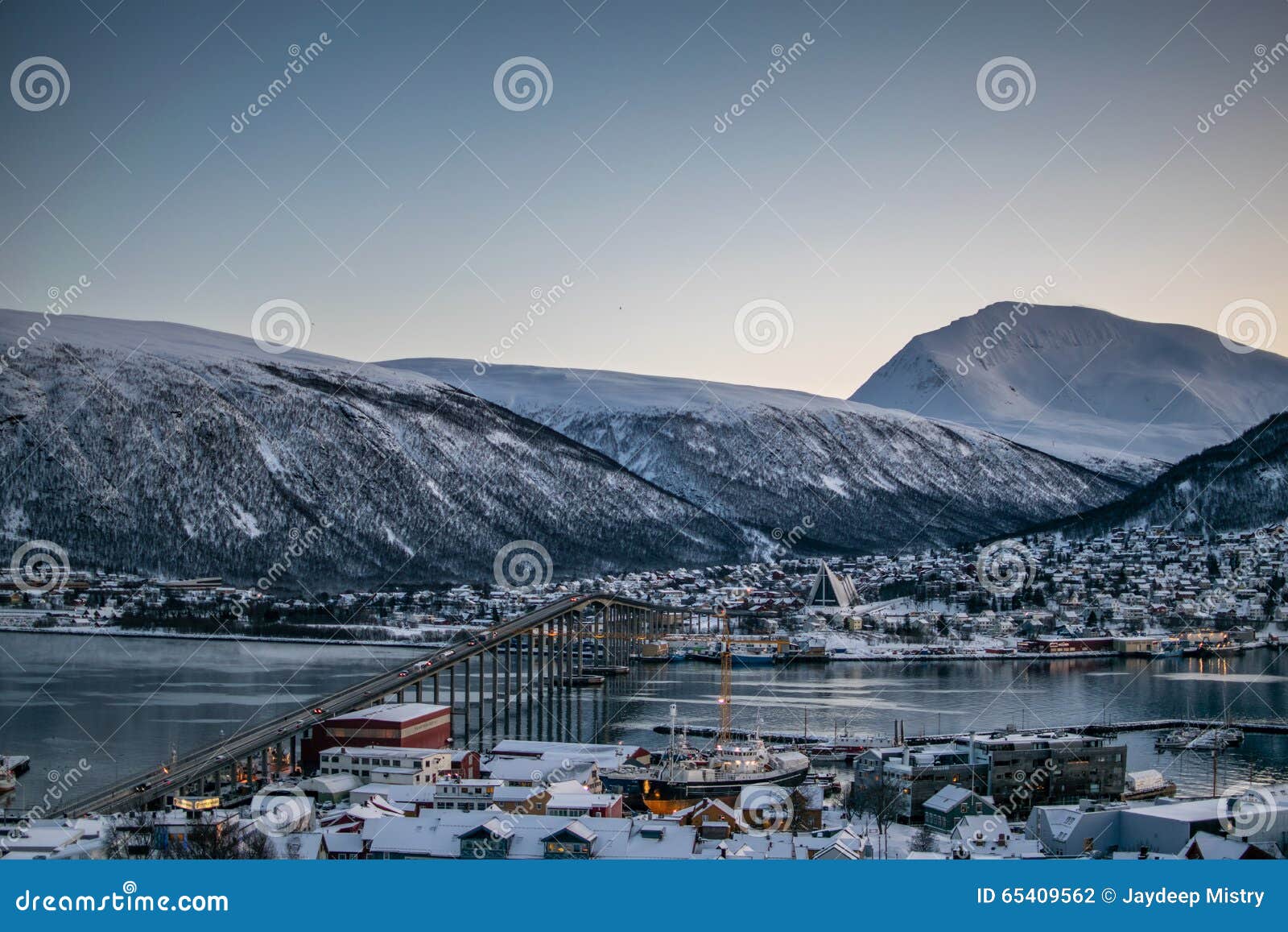 Winter in Tromso from Above Stock Photo - Image of locations, rush ...