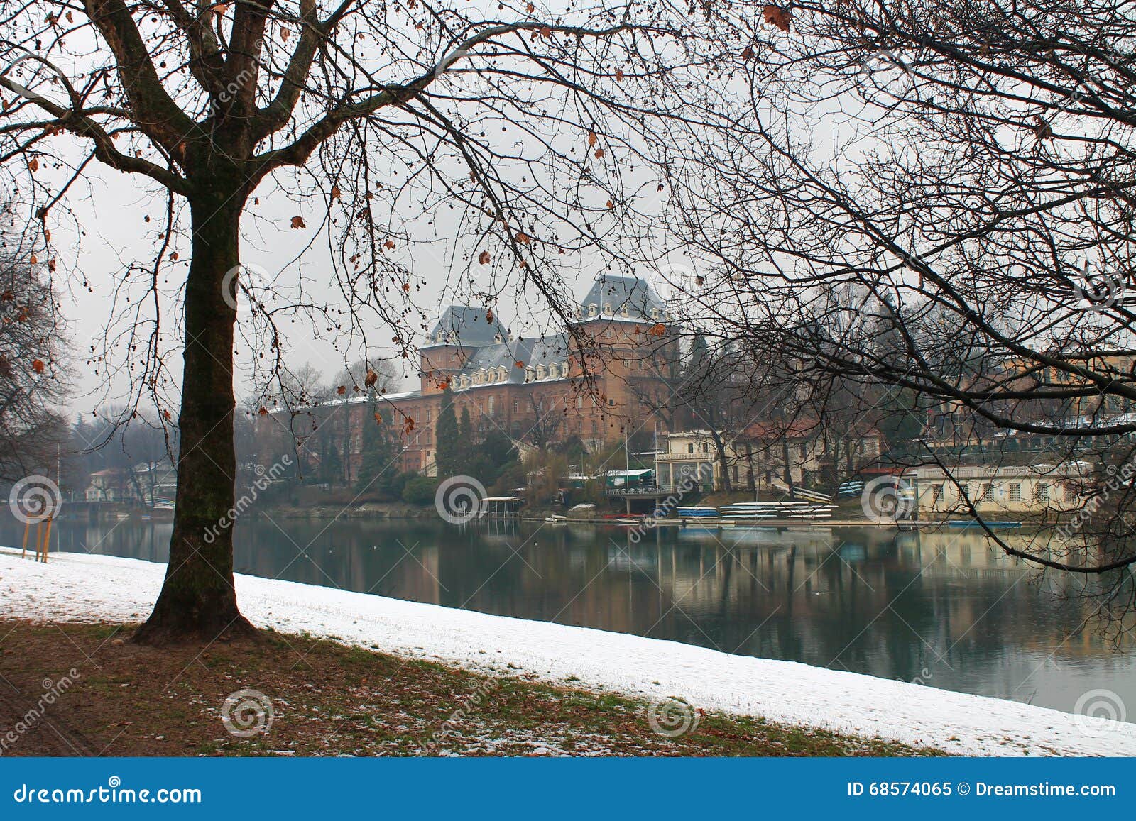 A winter in Turin stock image. Image of tree, italy, winter - 68574065