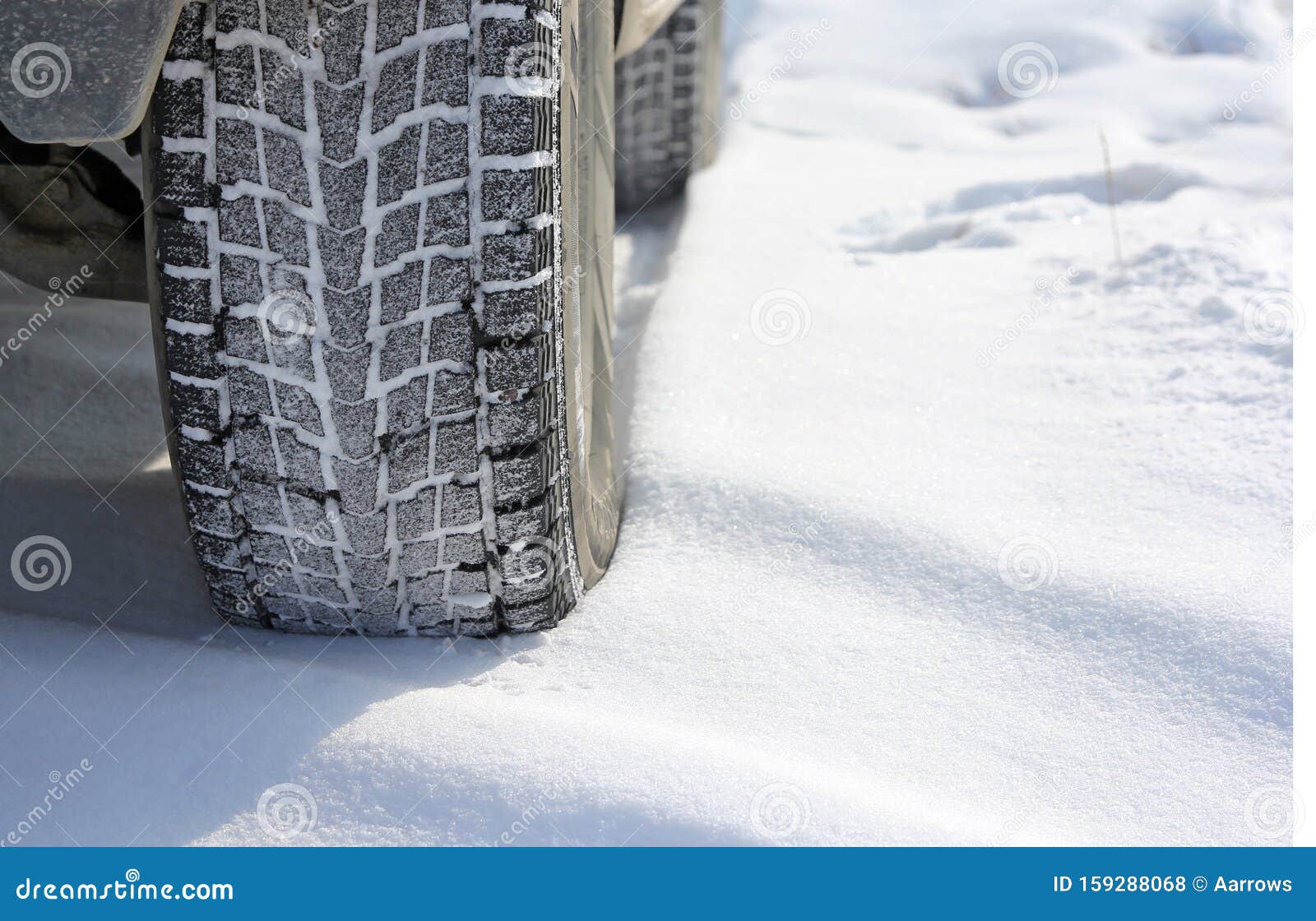 Winter Tyres in Extreme Cold Temperature Stock Photo - Image of surface ...