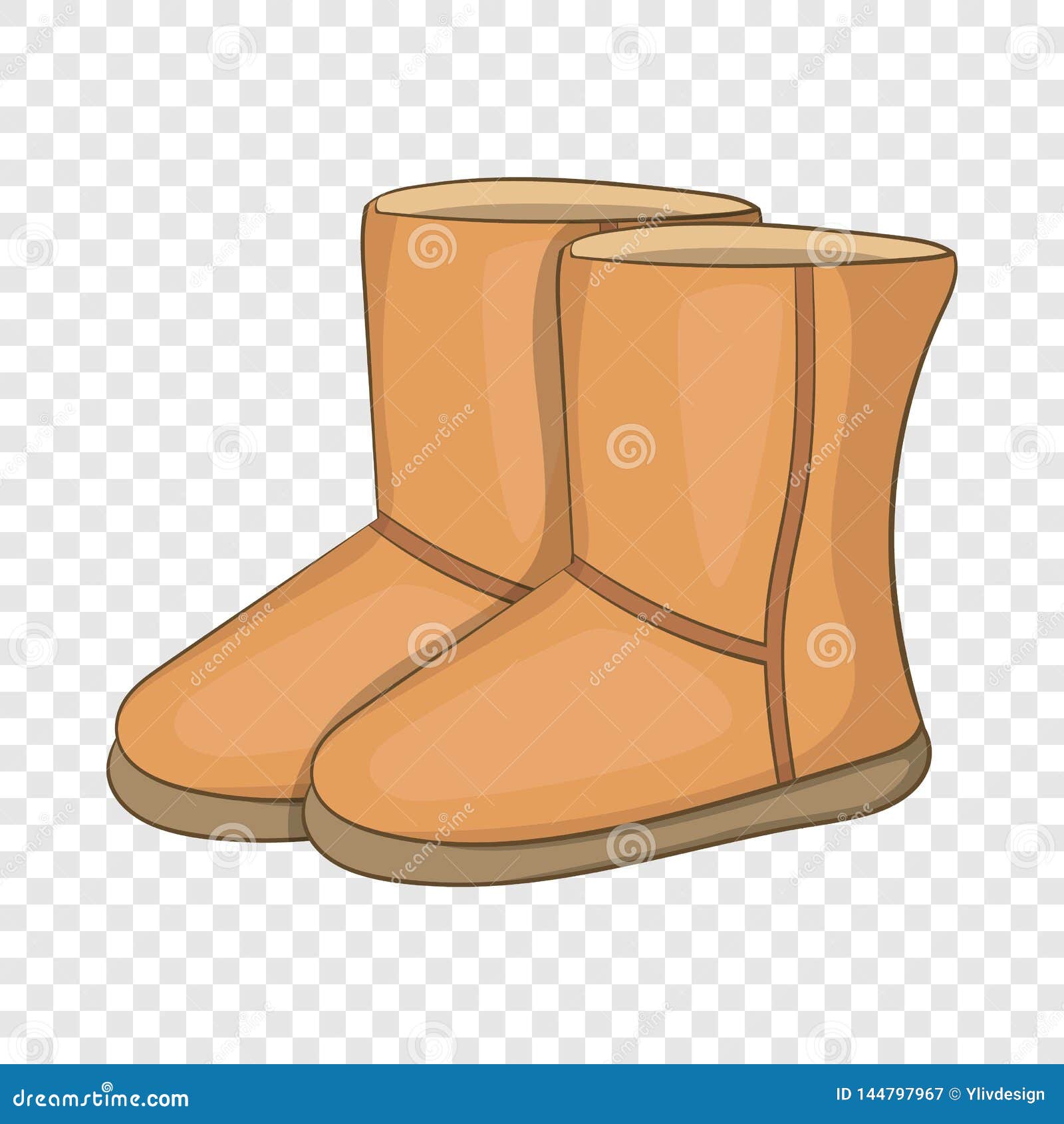 Winter Ugg Boots Icon, Cartoon Style Stock Vector - Illustration of ...