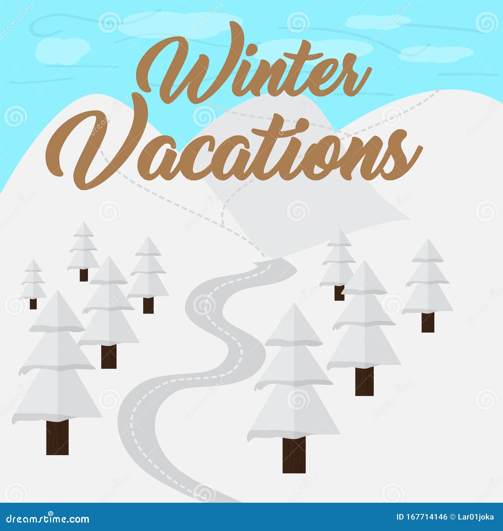 Winter vacation poster stock vector. Illustration of design - 167714146