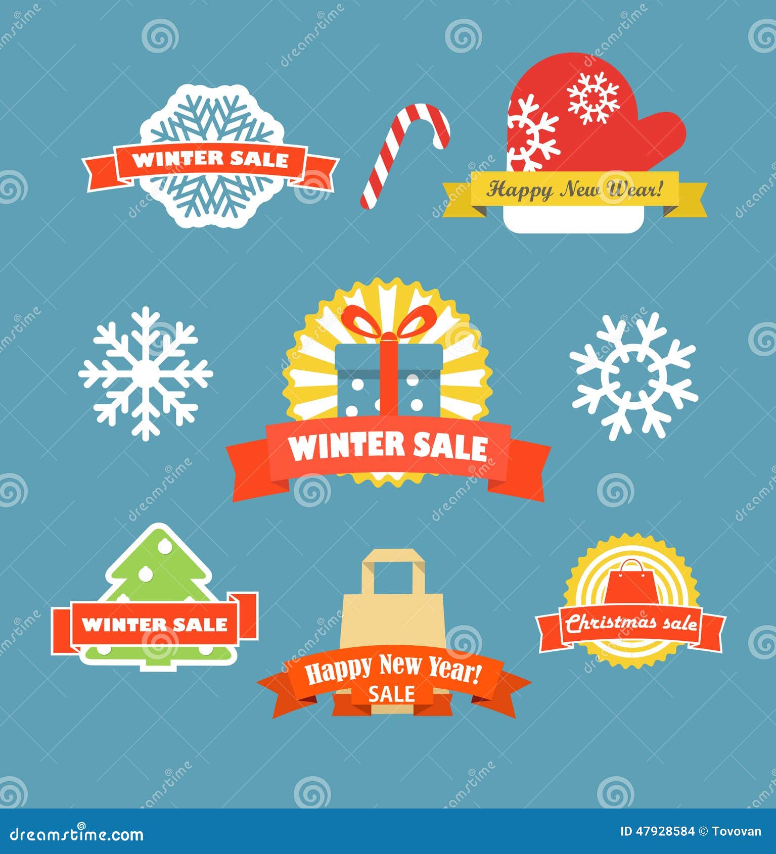 Winter Vector Discount Labels Set Stock Vector - Illustration of labels ...