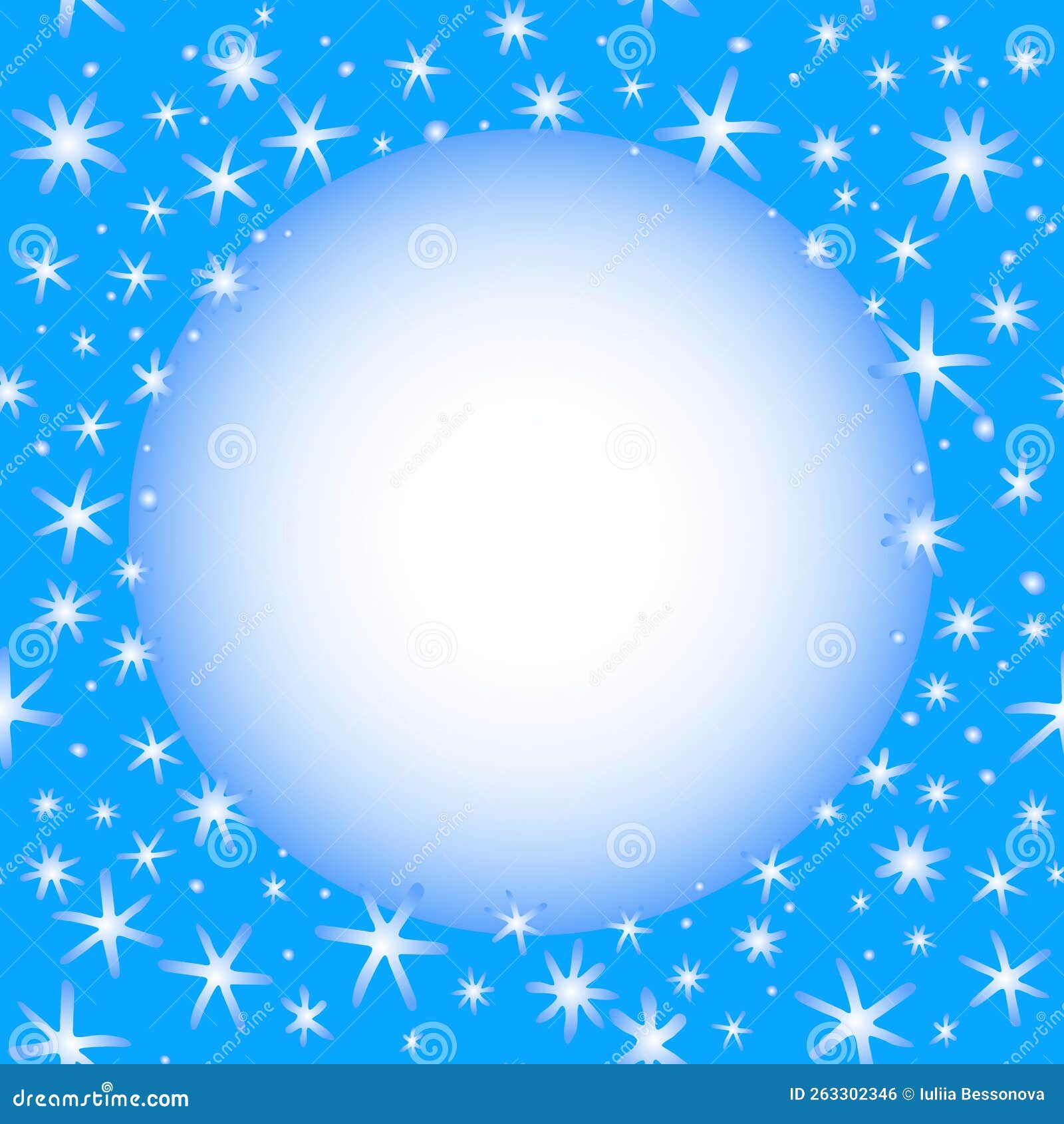 Winter Vector Frame of Simple Snowflakes. Background, Border, Template ...