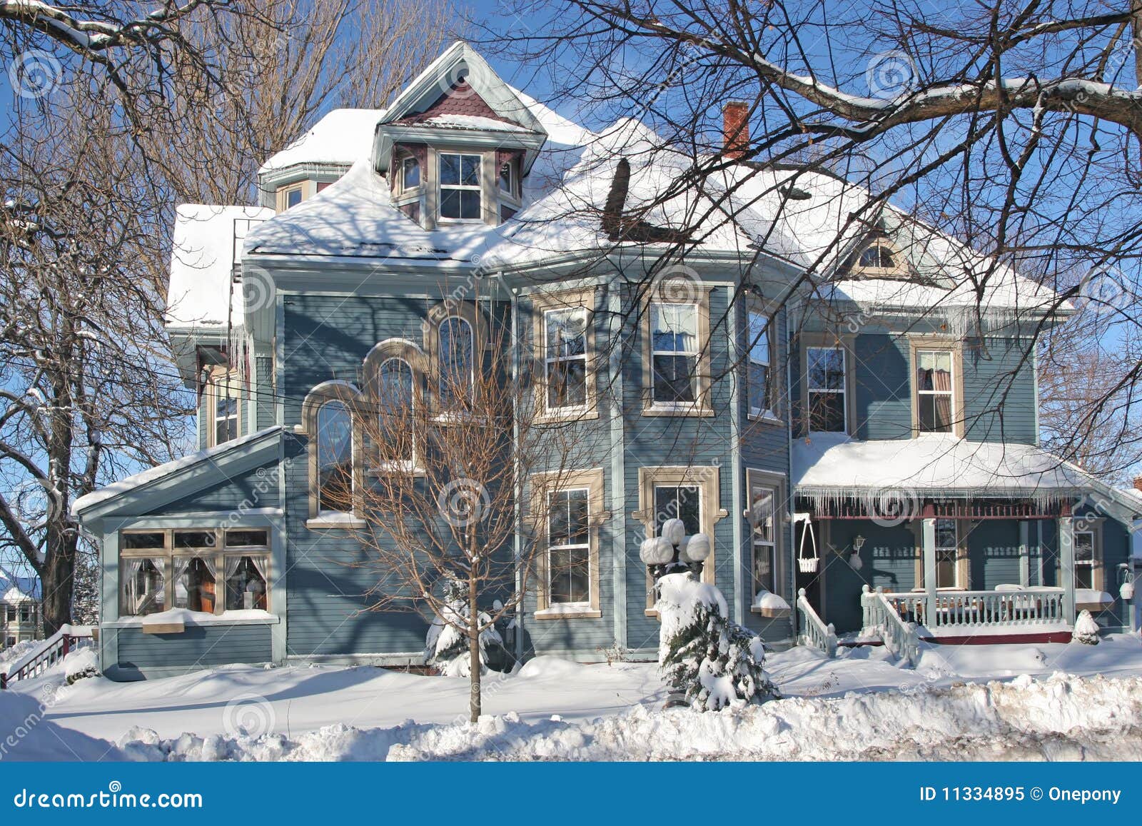 Winter Victorian stock image. Image of architecture, canadian - 11334895