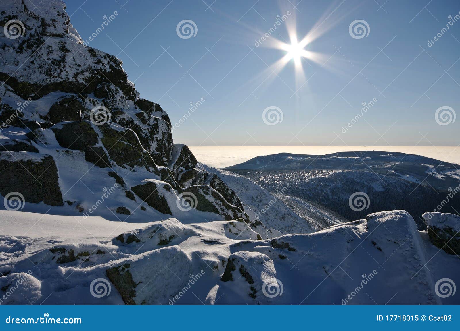 Winter view stock image. Image of postcard, landscape - 17718315