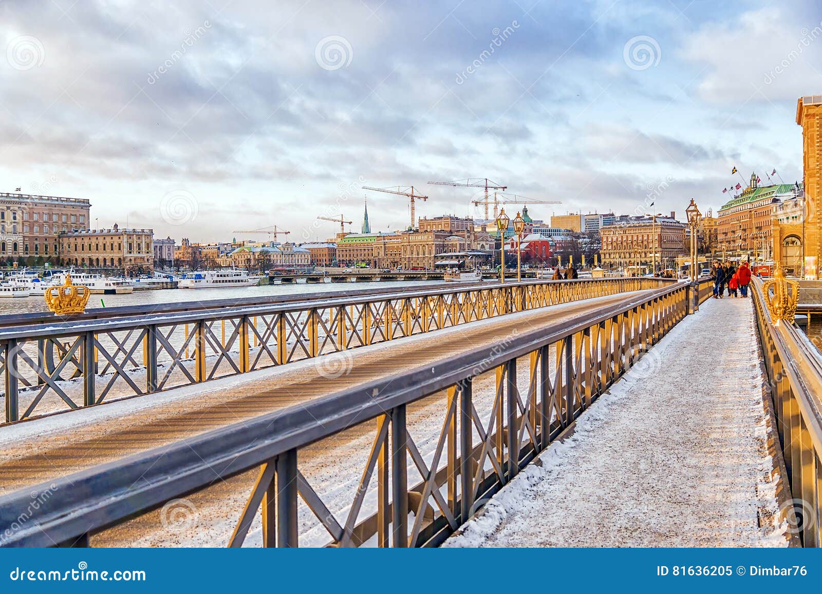 Winter View of the Bridge of Skeppsholmen in Stockholm. Editorial Image ...