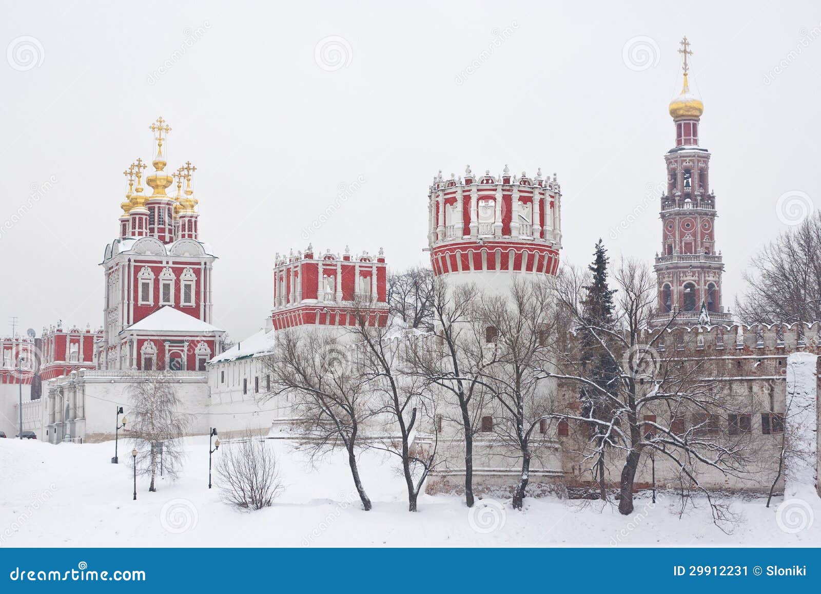 Russian Orthodox Churches in Novodevichy Convent Stock Image - Image of ...