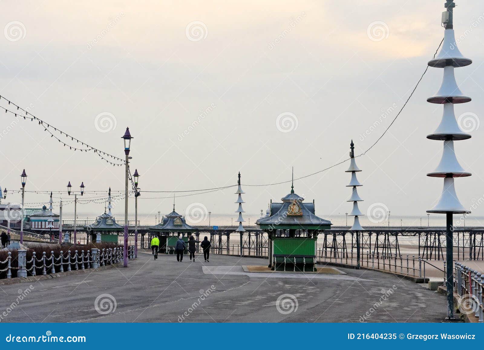 Winter View on Promenade and Pier in Blackpool Editorial Image - Image ...
