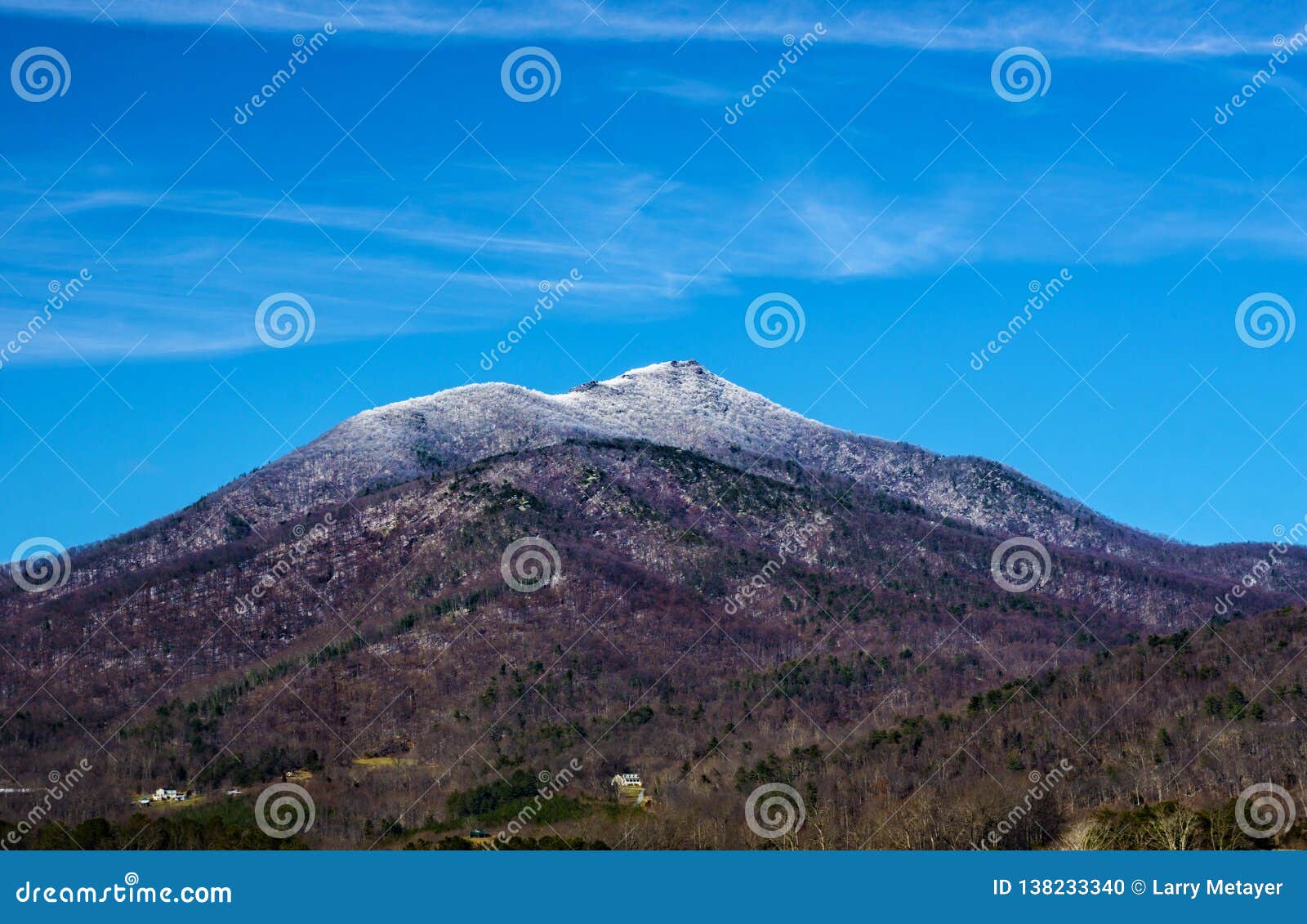 Winter View of Sharp Top Mountain Stock Photo - Image of mountian ...