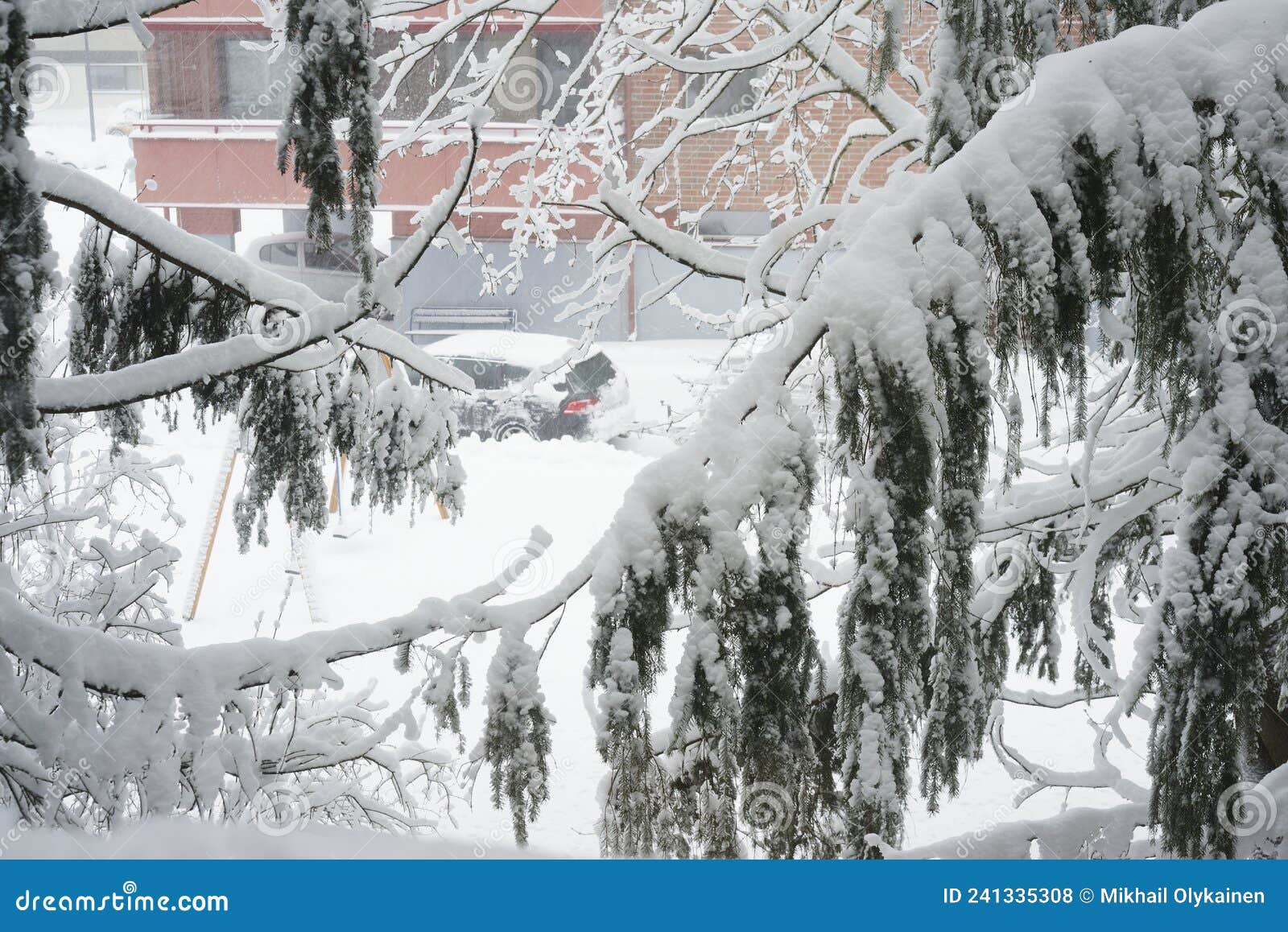 Winter View in a Small Finnish Town after a Snowfall Stock Photo ...