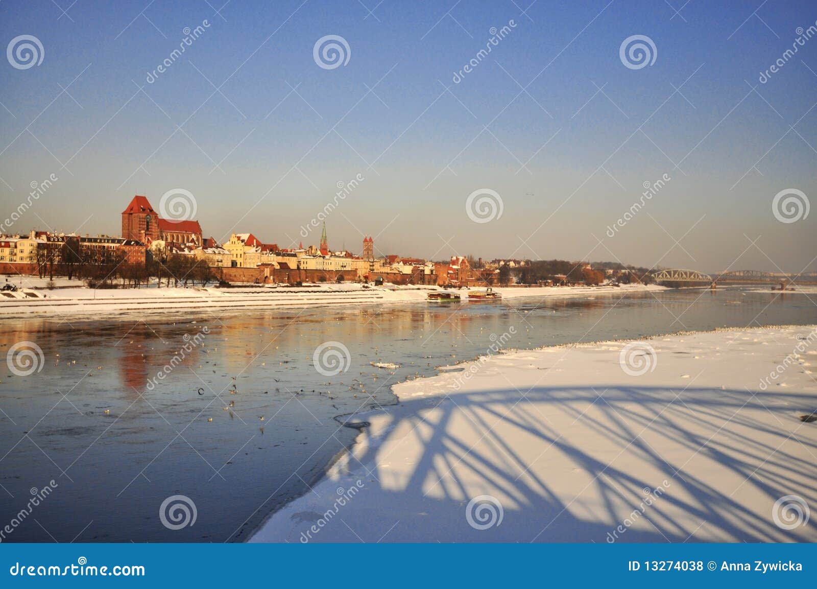 Winter view, Torun stock photo. Image of historic, floe - 13274038
