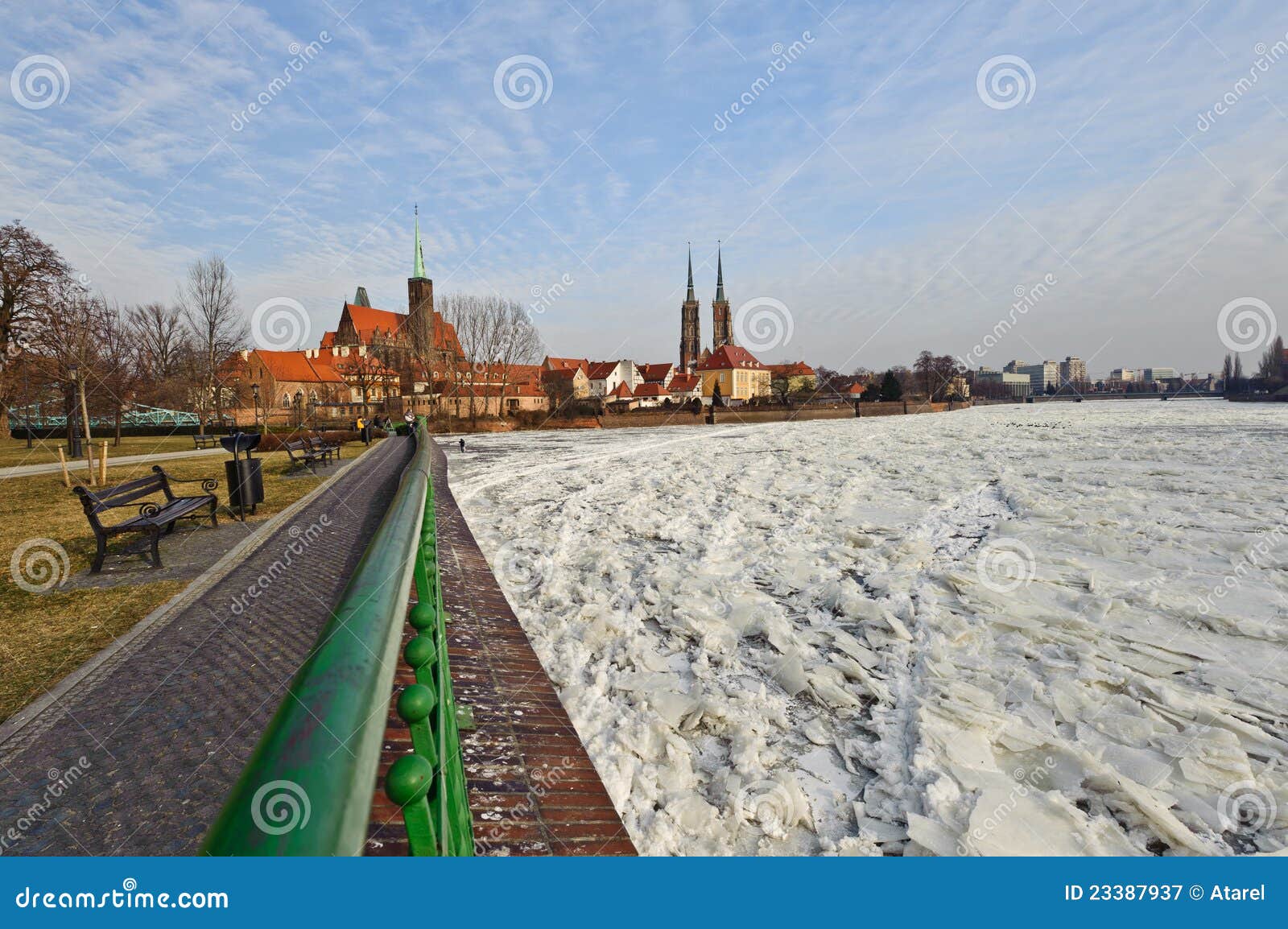 Winter View of Wroclaw stock image. Image of poland, polish - 23387937