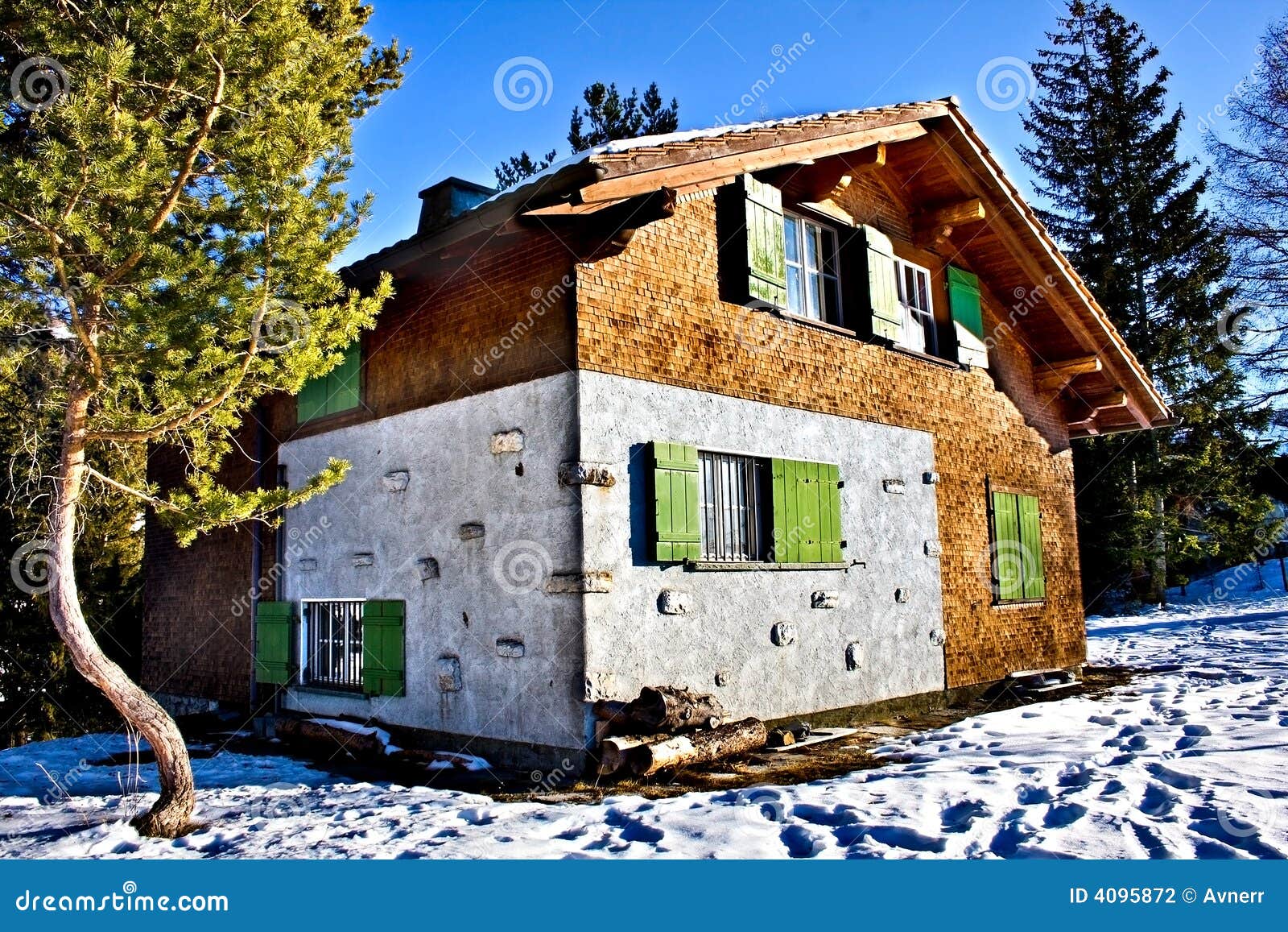 Winter villa stock photo. Image of canton, outdoor, berne - 4095872