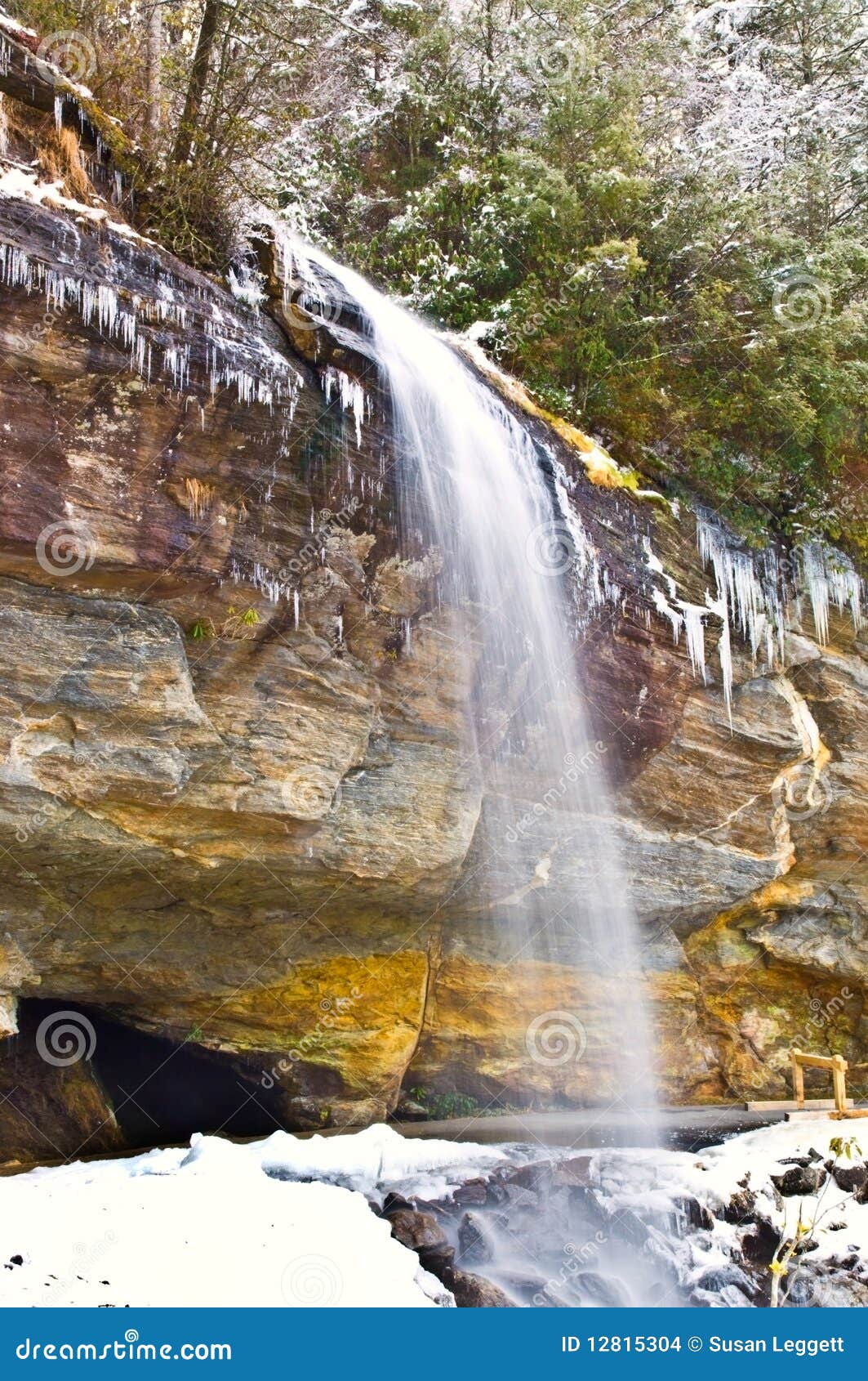 Winter Waterfall stock photo. Image of environment, bridal - 12815304