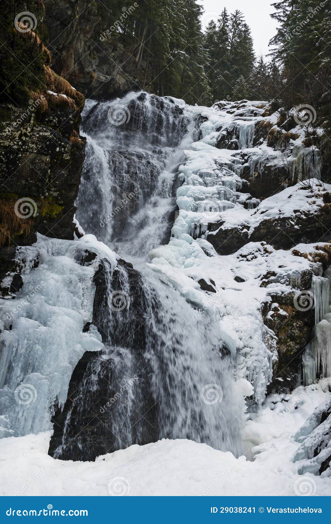 Winter waterfall stock image. Image of hill, outdoor - 29038241