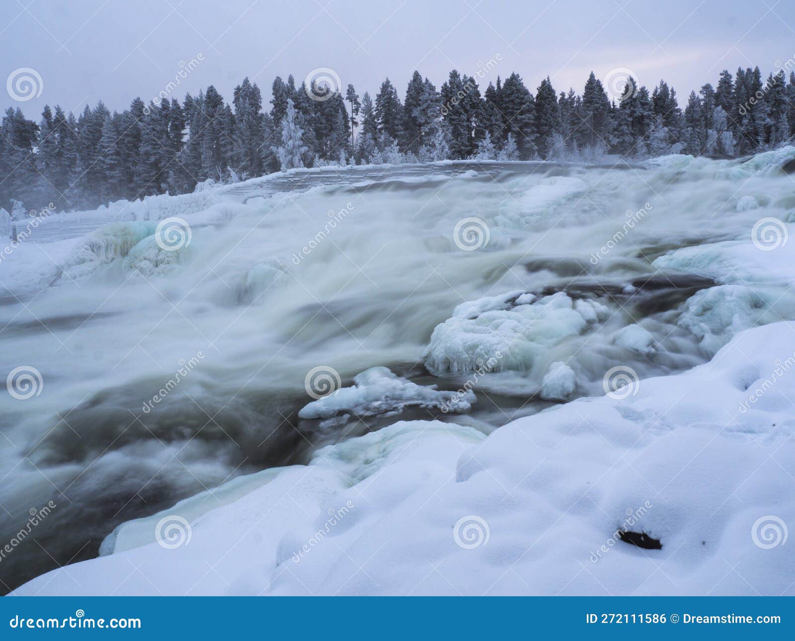 Winter waterfall stock photo. Image of nordic, backgrounds - 272111586