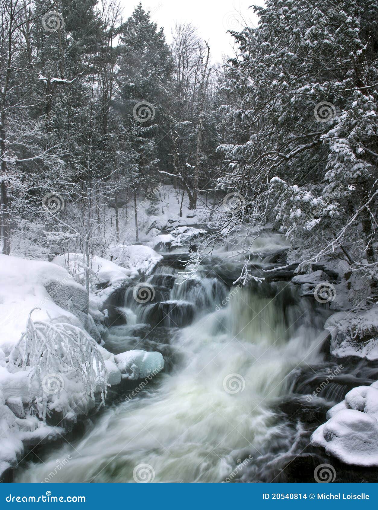 Winter Waterfalls stock photo. Image of blue, falling - 20540814